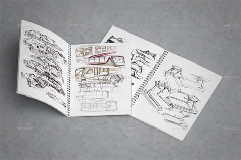Sketchbook Notebook Mock Up Graphics GraphicRiver