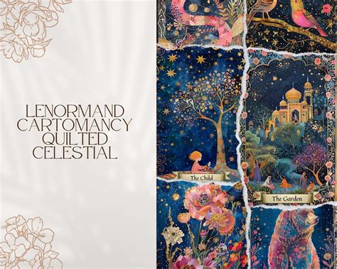 Lenormand Cartomancy Quilted Celestial Spiritual Insight And