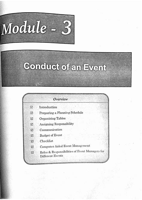 Module 3 Event Management Bachelor Of Computer Applications Studocu
