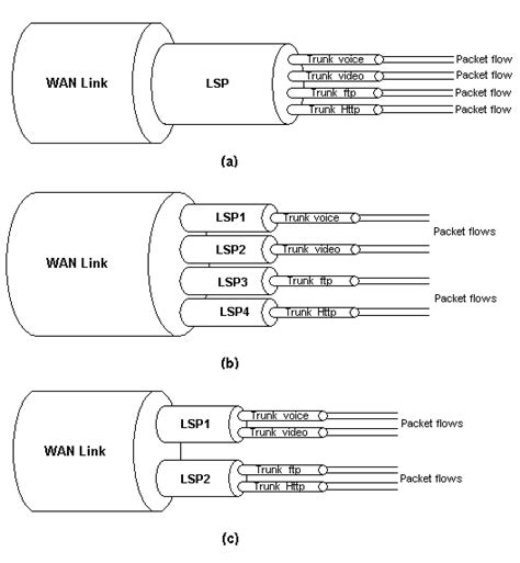 Lsp And Trunk Configurations For Simulations Aconfiguration 1 B