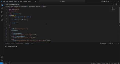 Video Gauri Chaudhari On Linkedin C C Codsoftexperience Codsoft Numguessinggame