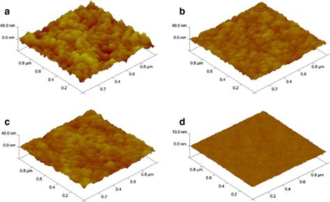 Images Of 3D AFM Morphologies Of SiO2 NP Film A SiO2 LP NP Film B