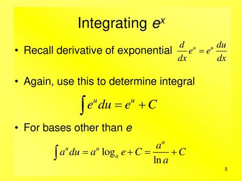 Basic Logarithmic And Exponential Integrals Ppt Download