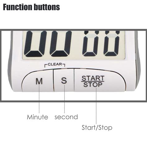 Buy Digital Kitchen Timer Stopwatch Eeekit Digits Battery Powered Magnetic Countdown Timer With