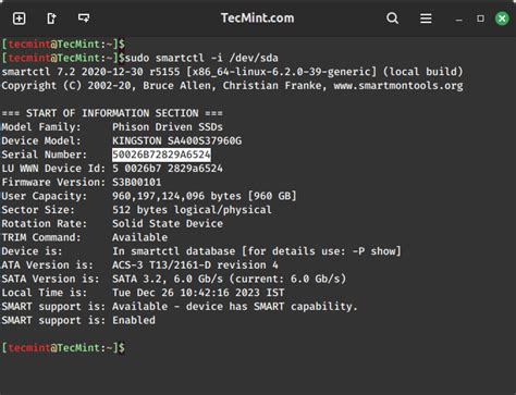 如何在 Linux 中查找硬盘序列号