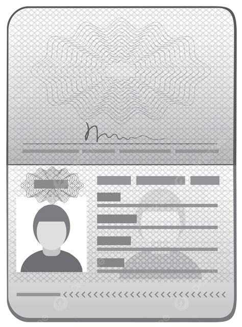 Passport Id Template Paper Photo Tourism Vector Paper Photo Tourism Png And Vector With
