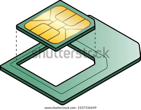 diagram showing two nested sim cards stock vector royalty free 2107336649 shutterstock