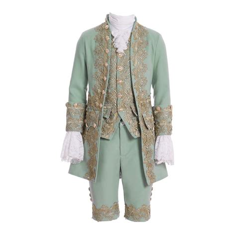 Victorian Costume Men Rococo Costume Suit Jacket Vest Prince Cosplay