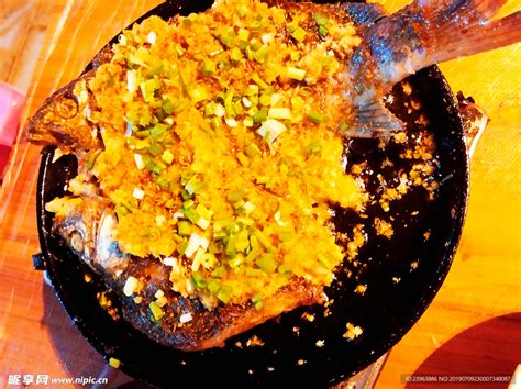 铁板烤鱼摄影图传统美食餐饮美食摄影图库昵图网