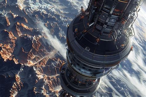 Space Elevator Tether Material Research Premium Ai Generated Image