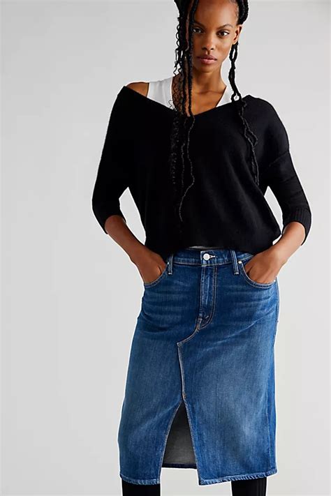 Mother The Ditcher Midi Skirt Free People