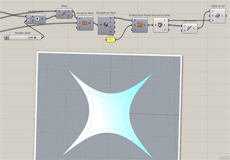 Gh Script Curvature To Surface Edge Offset Split Grasshopper