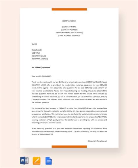 Sample Email Quotation To Customer At Getsaulblog Blog
