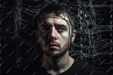 Premium Ai Image Portrait Of Man Connected To Neural Networks Concept Of Future Of Artificial
