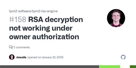 Rsa Decryption Not Working Under Owner Authorization · Issue 158