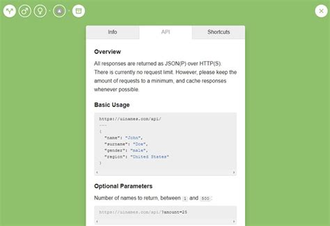 Ui Names 隨機產生用戶假個資支援 Api 串接之開發者利器 跳板俱樂部