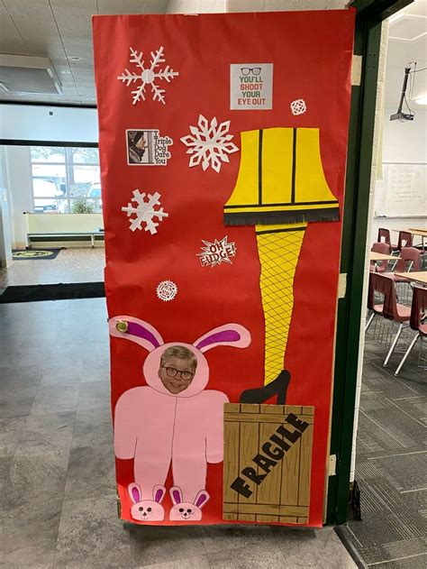 A Christmas Story Door Decor Christmas Door Decorating Contest Door