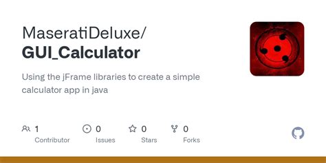 Github Maseratideluxeguicalculator Using The Jframe Libraries To Create A Simple Calculator
