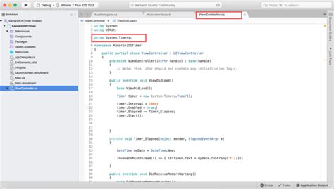 How To Create A Timer App In Xamarin IOS