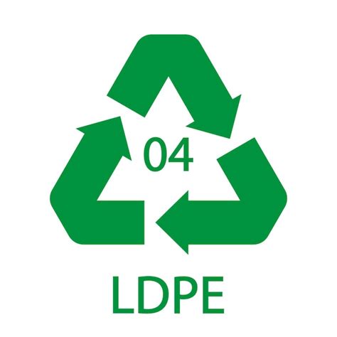 Premium Vector Ldpe 04 Recycling Code Symbol Plastic Recycling Vector