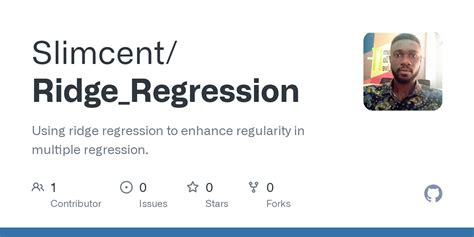 Github Slimcentridgeregression Using Ridge Regression To Enhance Regularity In Multiple