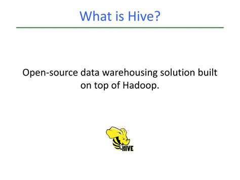 Ppt Hive A Warehousing Solution Over A Map Reduce Framework Powerpoint Presentation Id2933247