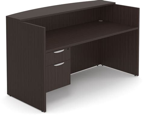 Classic Gallery Reception Desk With Box File Pedestal Espresso