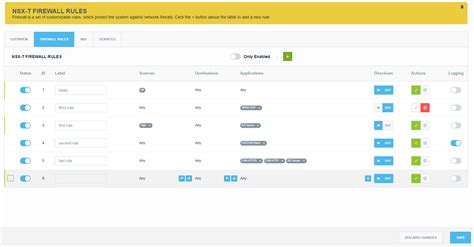NSX T Firewall Rules