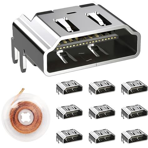 Daokai Hdmi Port Socket Interface Connector Hdmi Plug Jack Interface Replacement Kit For