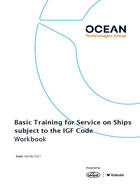 Igf Code Workbook Pdf Liquefied Natural Gas Safety