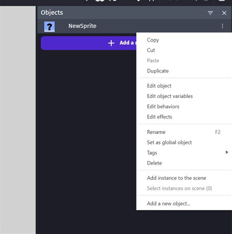 Shortcut For Renaming Object In The Objects List Panel · Issue 4668