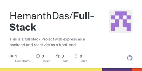 Github Hemanthdasfull Stack This Is A Full Stack Project With Express As A Backend And React