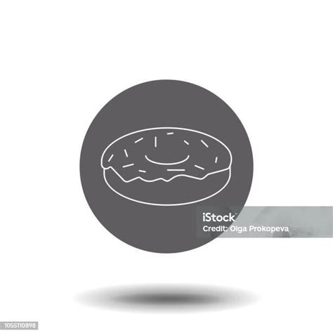 도넛 라인 아이콘입니다 개요 벡터 아이콘 흰색 배경에 고립입니다 최신 유행 플랫 Ui 디자인 그래픽 그림에 서명 합니다 로고 그림입니다 Eps10입니다 0명에 대한 스톡