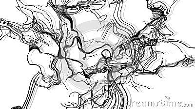 Multicolor Curl Noise Flash AI Signals Concept Of Neural Network Artificial Intelligence