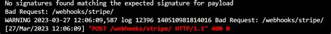 No Signatures Found Matching The Expected Signature For Payload