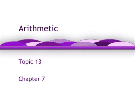Ppt Arithmetic Powerpoint Presentation Free Download Id2477620