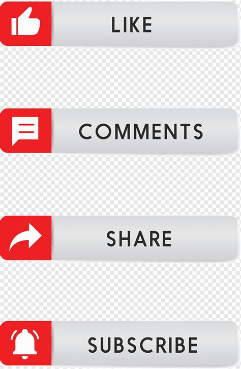 공유 구독 댓글 소셜 버튼과 같은 로고 Png Pngwing