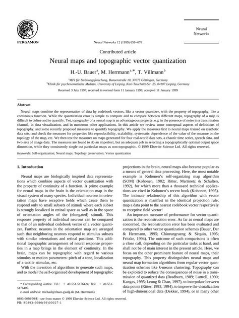 Pdf Neural Maps And Topographic Vector Quantization Dokumen Tips