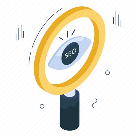 seo monitoring inspection visualization vision optic icon
