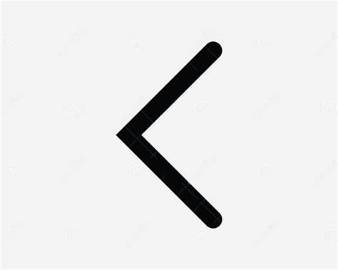 Left Arrow Icon Direction Navigation Path Back Backwards Previous Pointer Guide Black White
