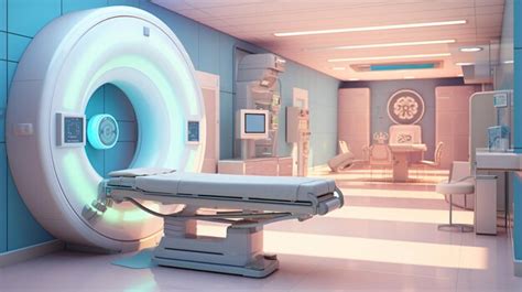Premium Ai Image Hospital Radiology Room With Mri Scanner Machine