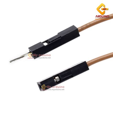 สายไฟจัมเปอร์ 10cm แบบเดี่ยว ผู้ เมีย สีน้ำตาล จำนวน 10 เส้น หนาพิเศษ