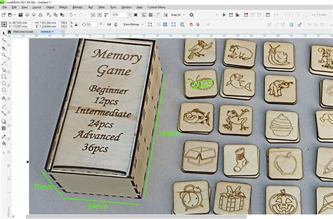 Memory Game Box Set 3mm Digital File Only Etsy