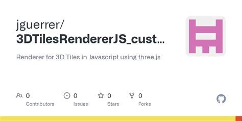 Github Jguerrer3dtilesrendererjscustom Renderer For 3d Tiles In