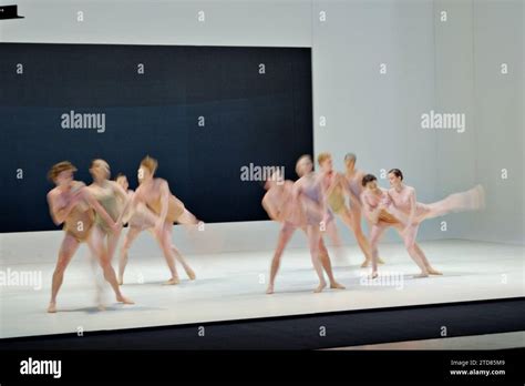 The Australian Ballet Two Groups Of Dancers On Stage Motion Blurred