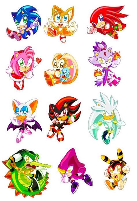 Chibi Sonic Characters In 2025 Chibi Sonic Art Style