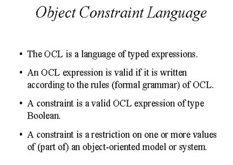 Object Constraint Language