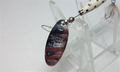 Vintage Glen L Evans Shyster Whiteblack 1 18 Inline Spinner Fishin 1
