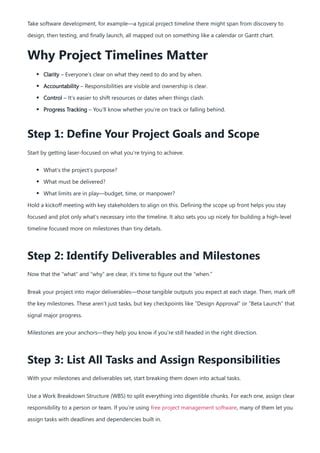 Project Timeline How To Create One In 8 Simple Steps Pdf
