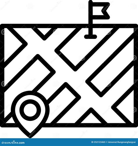 pin and flag on map icon location map and navigation vector stock